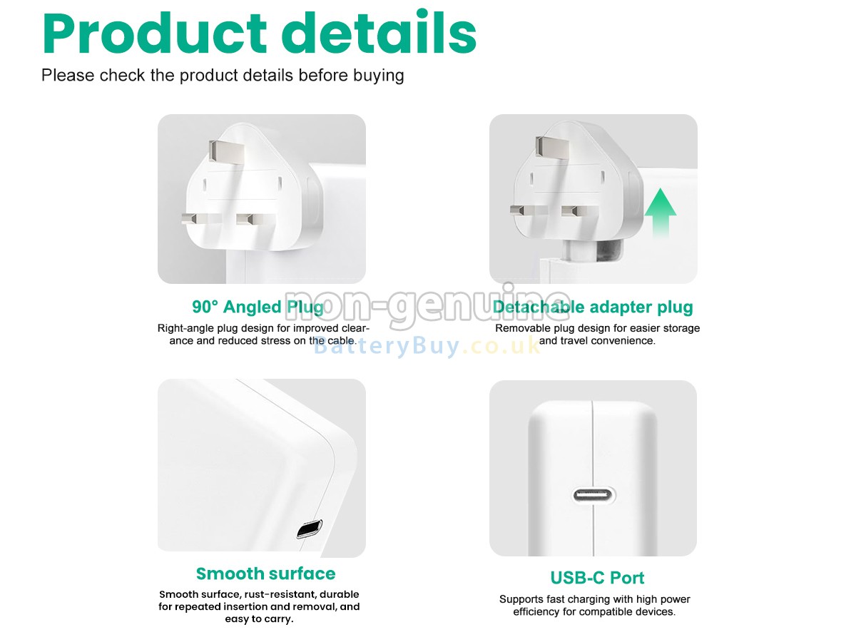 Apple IPHONE 16 PRO MAX replacement adapter from United Kingdom ...