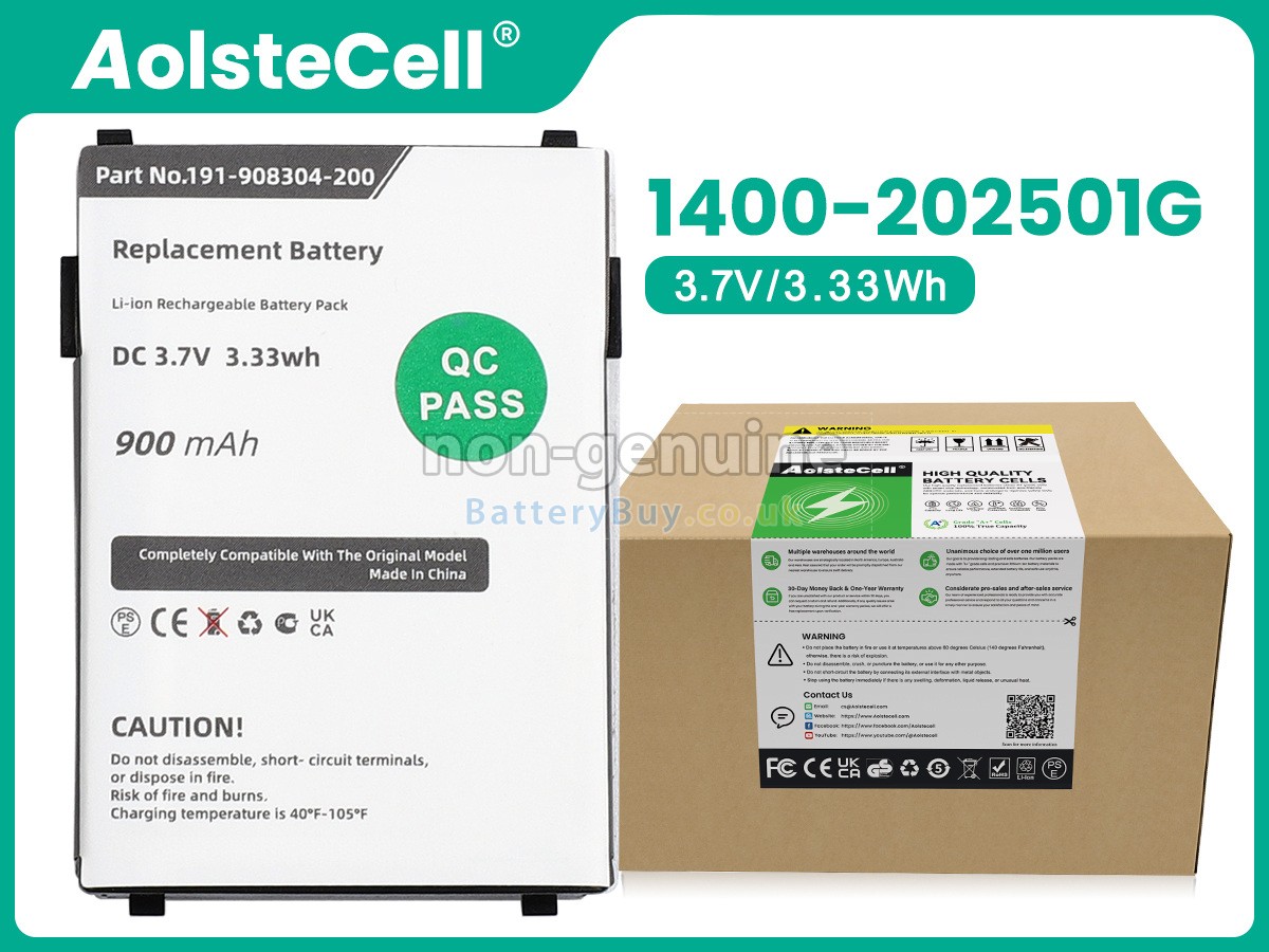 Unitech 1400-202501G replacement battery from United Kingdom(900mAh,1 ...