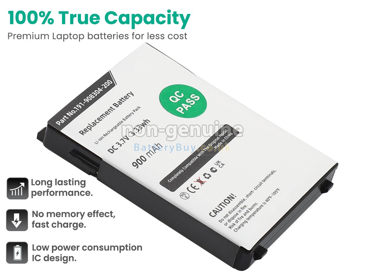 Unitech 1400-202501G replacement battery from United Kingdom(900mAh,1 ...